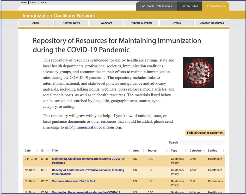 June 19, 2020 - National Network of Immunization Coalitions